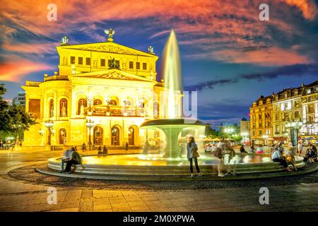Frankfurt / Main, old Opera Stock Photo - Alamy