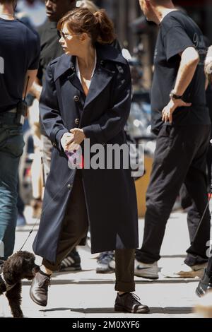Anna Friel films Marcella Stock Photo - Alamy