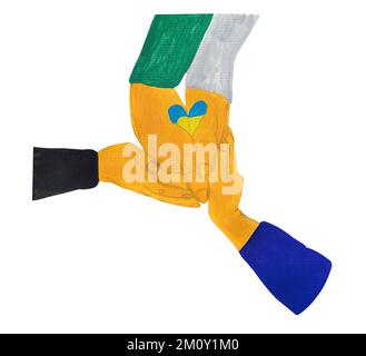 Pray for Ukraine. Ukrainian flag with a message against war. Grunge ...