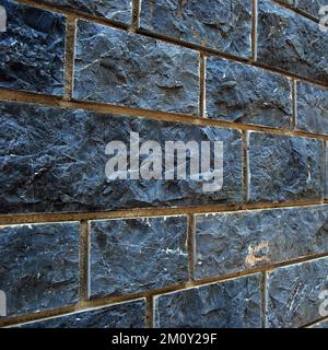 Sturdy blue and gray cut stone wall, good for backgrounds, seamless ...