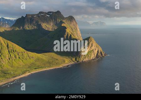 Unstad bay, Vestvågøy, Lofoten Islands, Norway Stock Photo - Alamy