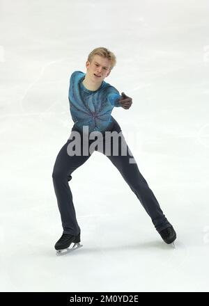 Turin, Italy, 8th December 2022. Jia Shin of Korea performs in the ...