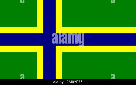 flag of German peoples Plattdeutsch-speaking Germans at sky background ...