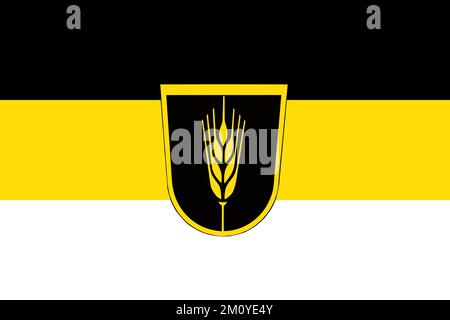 flag of German peoples Volga Germans at cloudy sky background ...