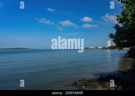 Sunny view of the landscape around Tamsui River at Taipei, Taiwan Stock ...
