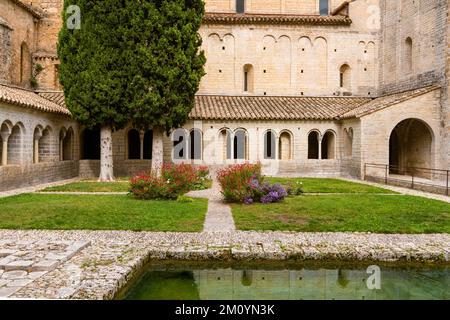 Saint Guilhem le Desert abbey France Stock Photo - Alamy