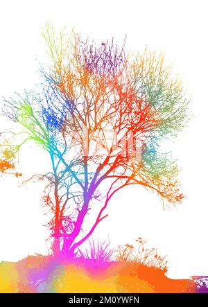 Abstract background with tree. vector illustration Stock Vector Image ...