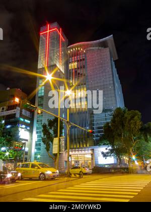 Taiwan, MAR 5 2010 - Night view of the First Full Moon Festival ...