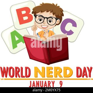 World nerd day banner design illustration Stock Vector Image & Art - Alamy