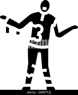 evil zombie glyph icon vector illustration Stock Vector Image & Art - Alamy