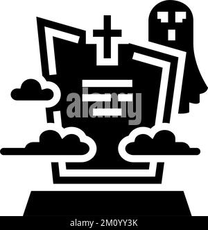 grave zombie evil glyph icon vector illustration Stock Vector Image ...