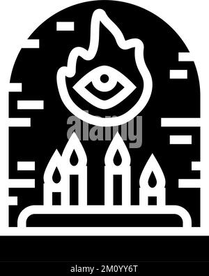grave zombie horror glyph icon vector illustration Stock Vector Image ...