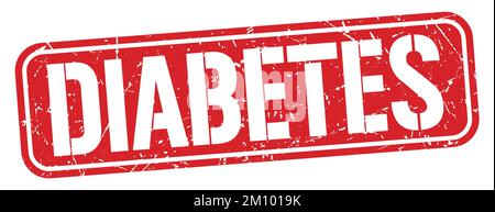DIABETES text written on red zig-zag stamp sign Stock Photo - Alamy