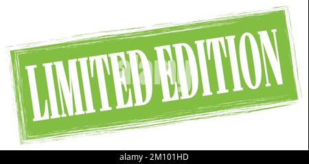 LIMITED EDITION text written on green-black rectangle stamp sign Stock ...