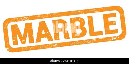 MARBLE text written on orange rectangle stamp sign Stock Photo - Alamy