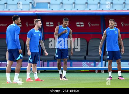England's Marcus Rashford (left) and Jude Bellingham celebrate their ...