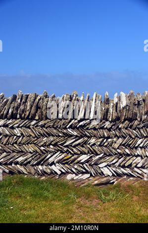 Traditional 'Curzyway' Handmade Cornish Slate Herringbone Dry Stone ...