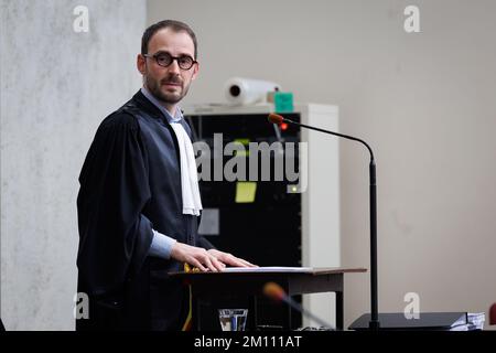Public Prosecutor Maarten Ampe pictured during a session of the assizes ...