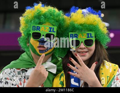 Qatar fans cheer prior to a World Cup Group B soccer match, against ...