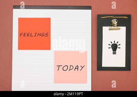 Text caption presenting Feelings. Business approach causing happy ...