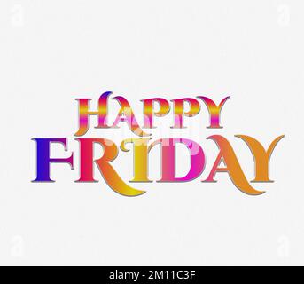 friday. Typography text banner word friday design Stock Photo - Alamy