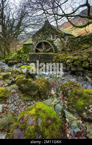 An old corn mill in Borrowdale in the Lake District National Park. A ...