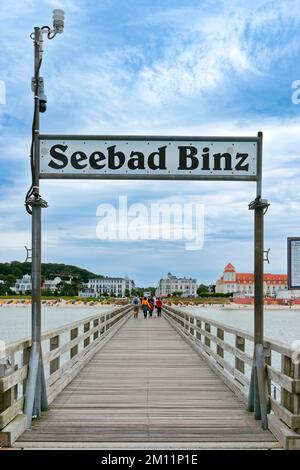 The pier in Binz, Rügen, Mecklenburg-Vorpommern, Germany, Europe Stock ...