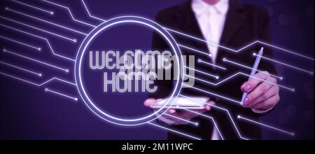 Conceptual display Welcome Home. Business concept Expression Greetings ...