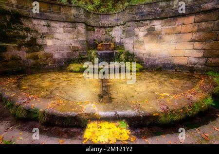 Sophienquelle, baroque spring complex in Grünsberg, Altdorf, Middle ...