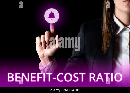 Conceptual display Benefit Cost Ratio. Business overview Relationship ...