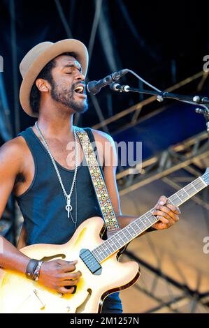 Austin City Limits - Gary Clark Jr in concert Stock Photo - Alamy