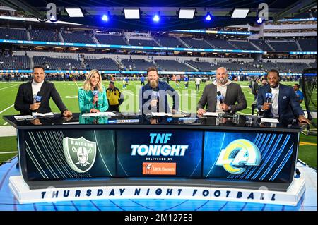 Thursday Night Football broadcasters (from left) Tony Gonzalez ...