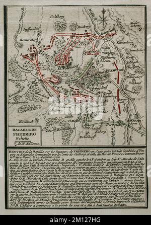 Seven Year's War 1756 - 1762,Battle of Hochkirch,14.10.1758,death of the Prussian general ...