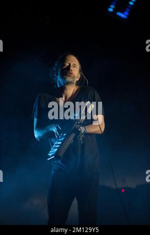 Austin City Limits - Radiohead - Thom Yorke in concert Stock Photo - Alamy