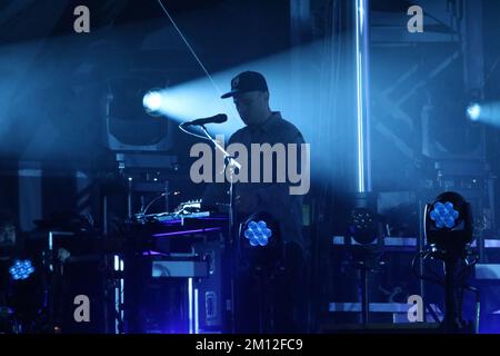 Boston Calling - Bon Iver in concert Stock Photo - Alamy