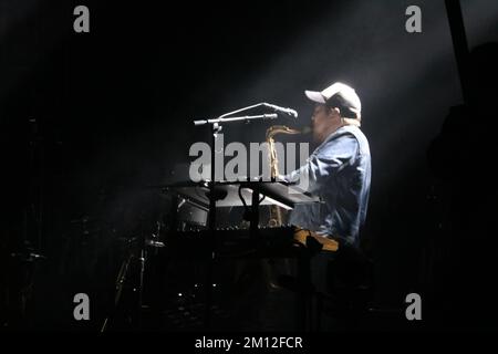 Boston Calling - Bon Iver in concert Stock Photo - Alamy