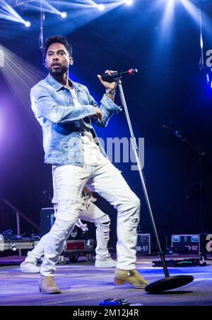 The Bonnaroo Music and Arts Festival - Miguel in concert Stock Photo ...