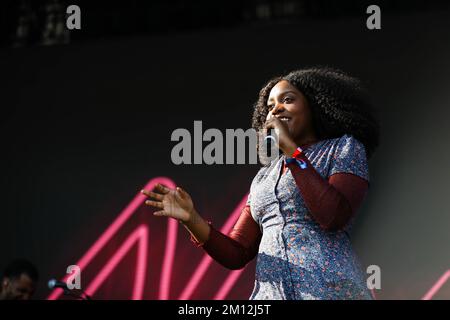Boston Calling - Noname in concert Stock Photo - Alamy