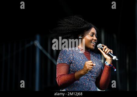 Boston Calling - Noname in concert Stock Photo - Alamy