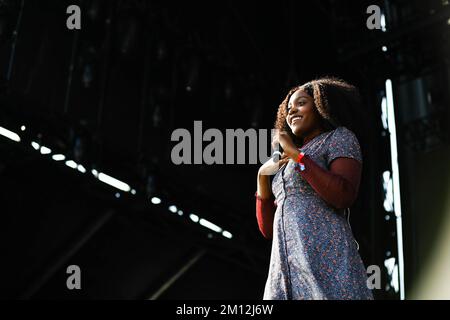 Boston Calling - Noname in concert Stock Photo - Alamy