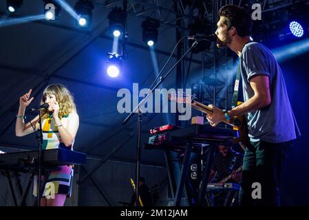 The Bonnaroo Music and Arts Festival - Oh Wonder in concert Stock Photo ...