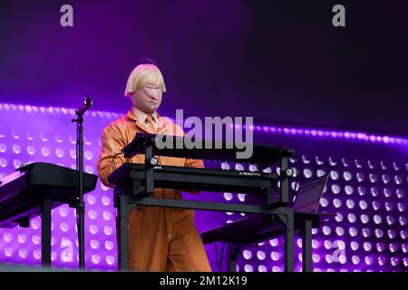 Boston Calling - St Vincent in concert Stock Photo - Alamy