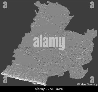 Topographic relief map of MINDEN, GERMANY Stock Vector Image & Art - Alamy