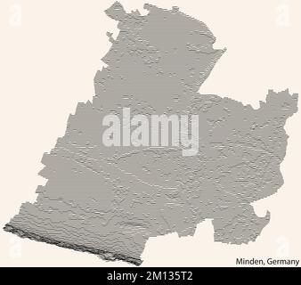 Topographic relief map of MINDEN, GERMANY Stock Vector Image & Art - Alamy