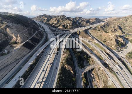 5 Freeway and 14 Freeway interchange Los Angeles California United ...
