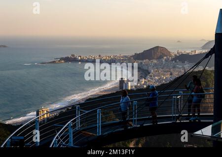 Famous tourist spot at sugarloaf mountain in Rio de janeiro Brazil ...