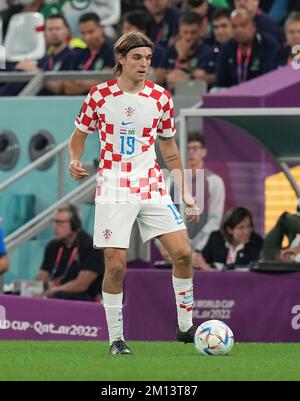 Croatia's Borna Sosa in action during the UEFA Euro 2024 Qualifying ...