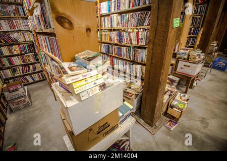 Shelves inside Montana Valley Bookstore in Alberton, Montana Stock ...