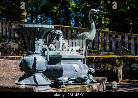 Inner Shrine Okumiya Pagoda Imperial tomb with bronze sculptures at ...