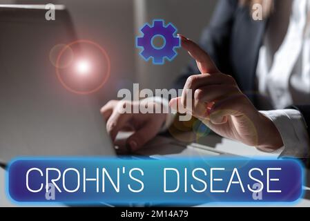 Inspiration showing sign Crohn's Disease, Concept meaning inflammatory ...